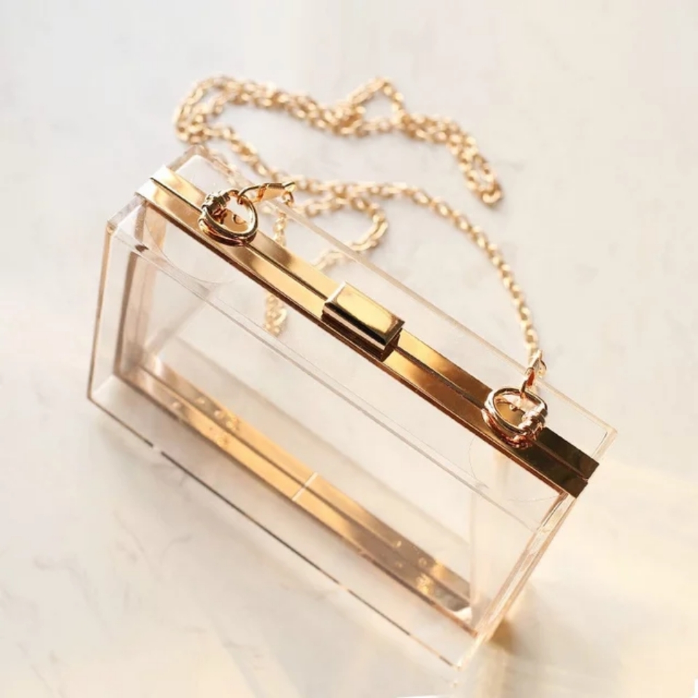 Clear Purse Acrylic Clear Clutch Bag, Shoulder Handba… - Gem